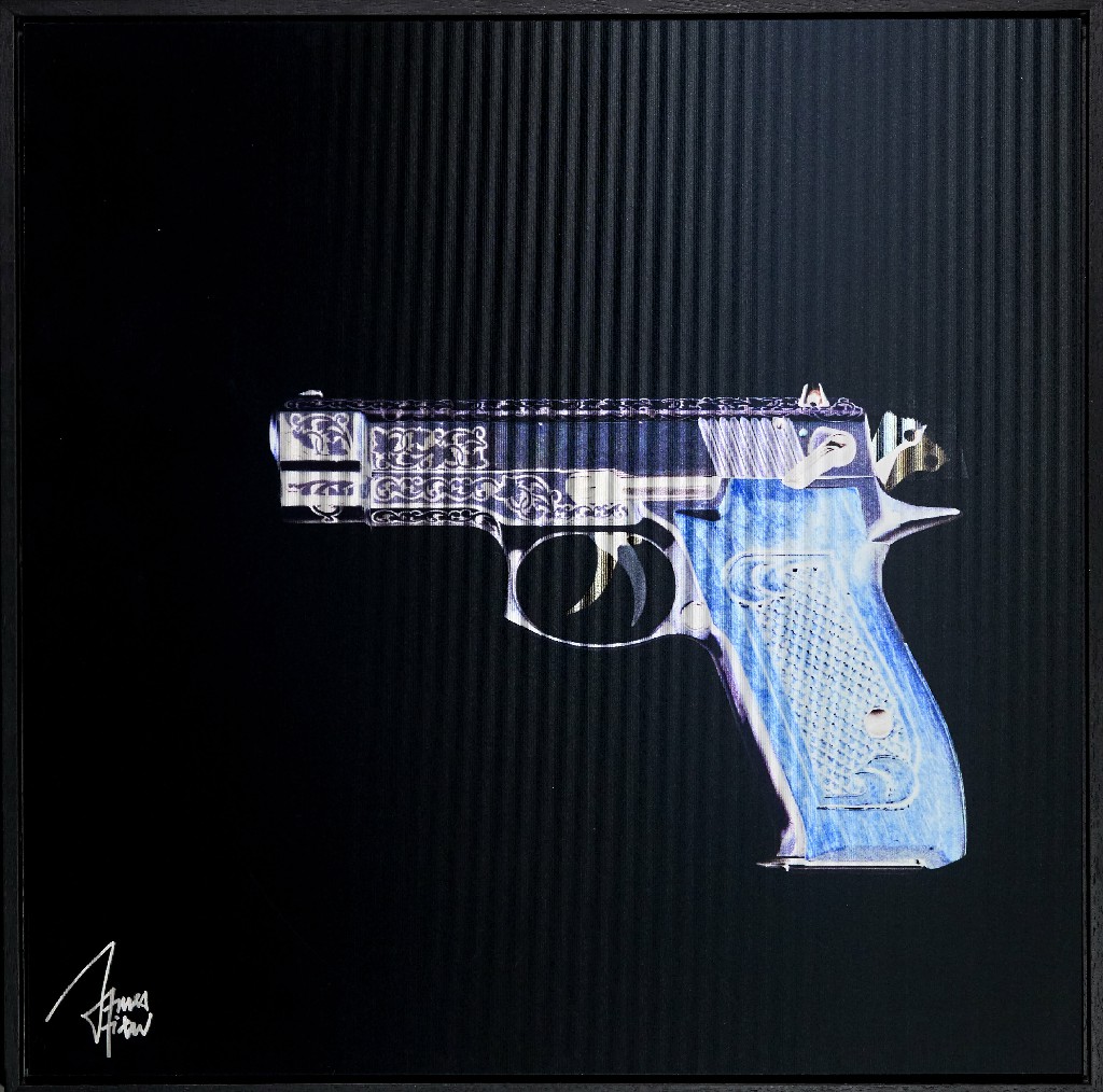 Xray Art - Blue Black Gun - CJS Gallery